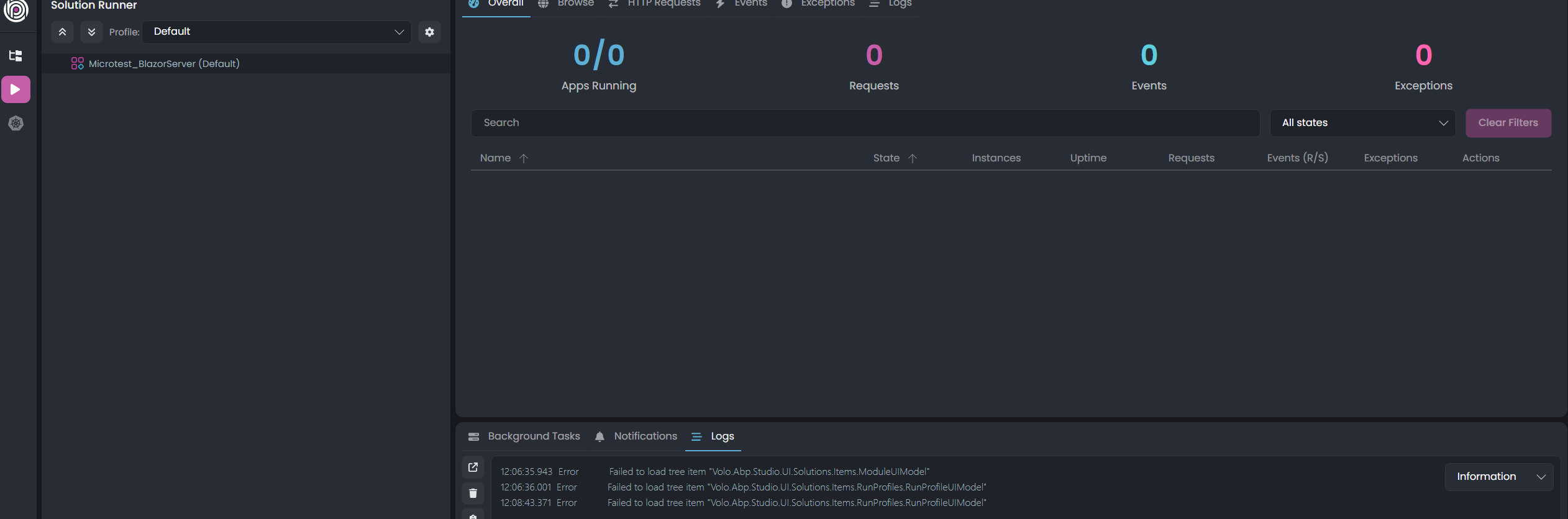 ABP Studio : Open and Run Existing Microservice template Solution #6441 | Support | ABP.IO